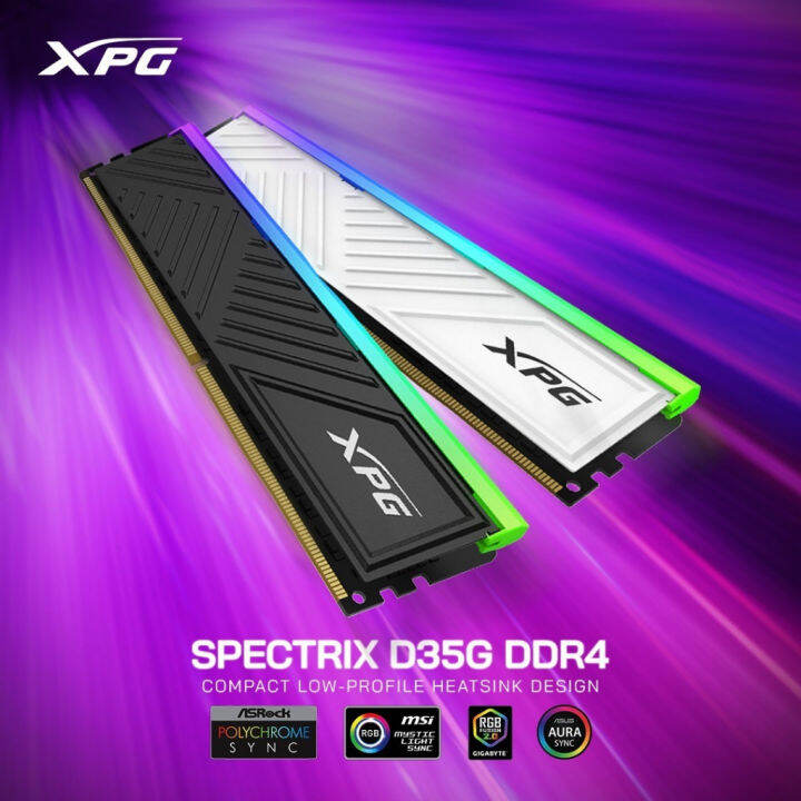 # XPG Spectrix D35G RGB [8GB~16GB] 3200MHz DDR4 Memory Stick # [BLACK/WHITE] | Lazada