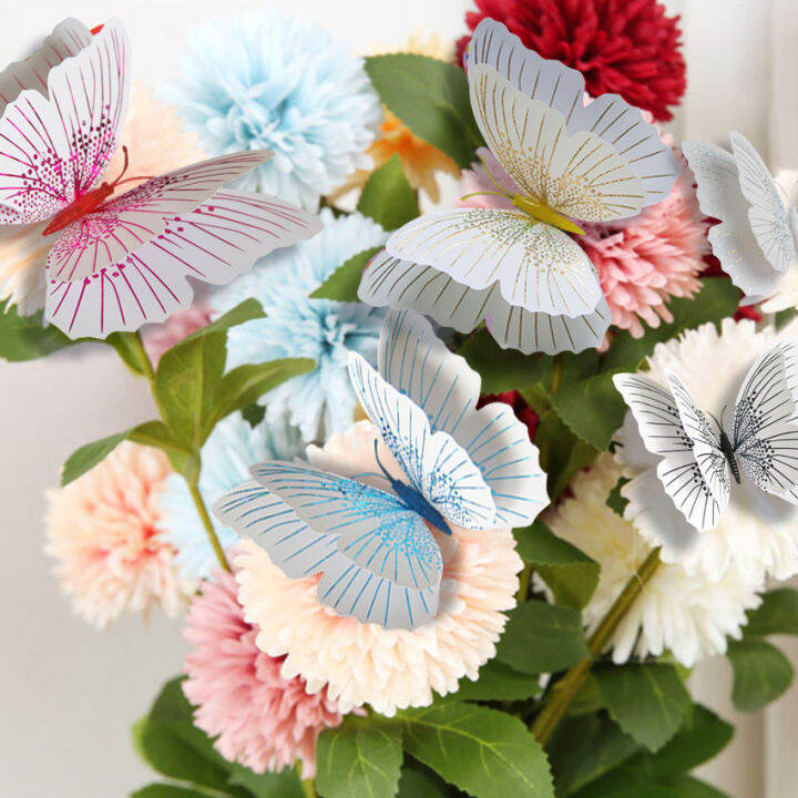 Flash Rama-Rama 3D Tiga-Dimensi Hiasan Dinding Rama-Rama Kraf Rama-Rama ...