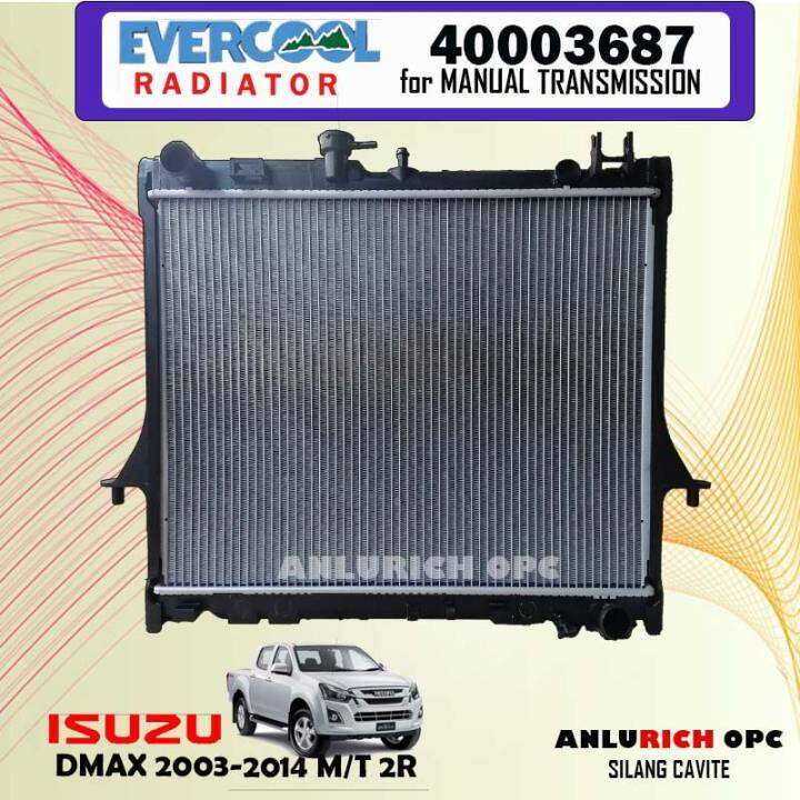 EVERCOOL RADIATOR ASSEMBLY FOR ISUZU DMAX 2003-2014 MANUAL TRANSMISSION ...
