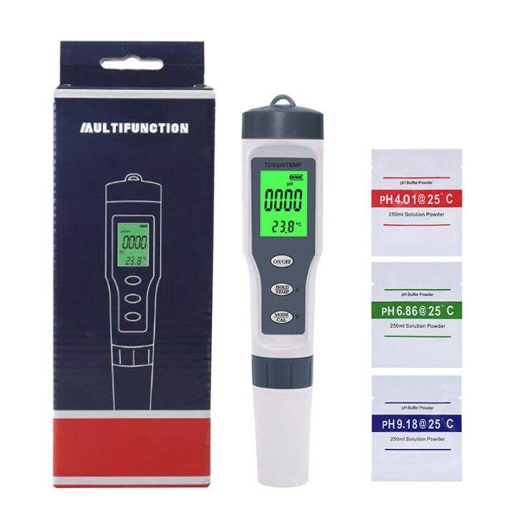 NOYAFA EZ-9901 PH Meter 3 In1 TDS/Temp/EC Water Quality Tester Pen ...