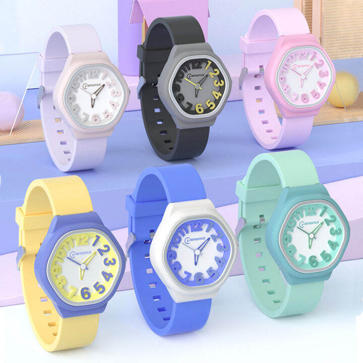 [YWYK] Simple Quartz Children Watch Waterproof Student Mute Female ...