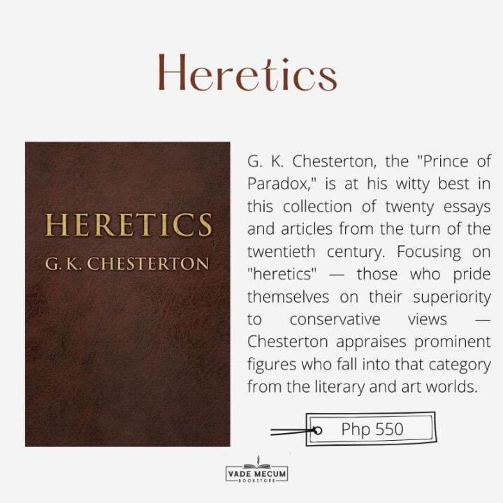 Heretics (G.K. Chesterton) | Lazada PH