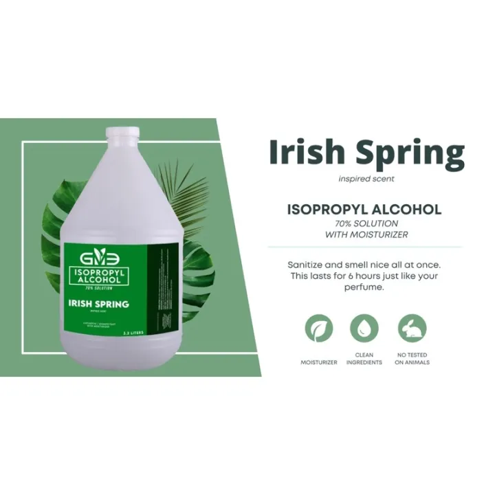 Spot Irish Spring Inspired Isopropyl Alcohol 70 1 Gallon | Lazada PH
