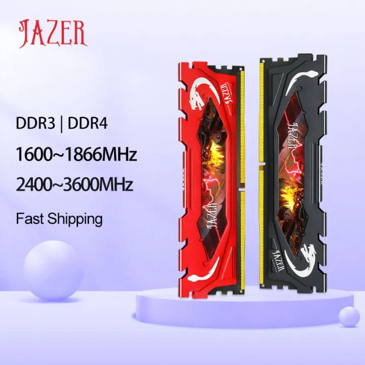 JAZER DDR4 Ram 16GB 3000MHz 3200MHz 2400MHz 2666MHz 2GB 4GB 8GB Desktop ...
