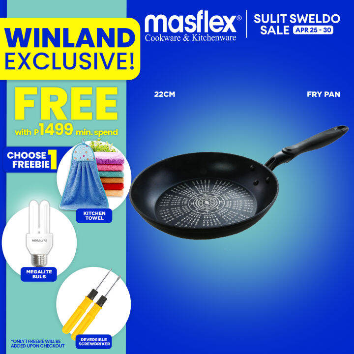 Masflex by Winland Forged Blue Diamond Non-Stick Induction Fry Pan 22cm ...