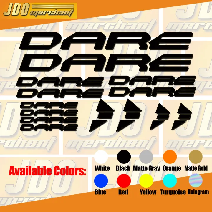 DARE Bike Sticker Vinyl Decals | Lazada PH
