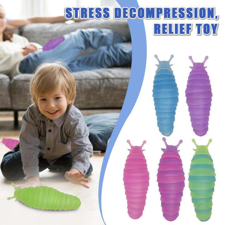 Novelty Sensory Toy Fidget Slug Toy Youth Decompression Snail Luminous ...
