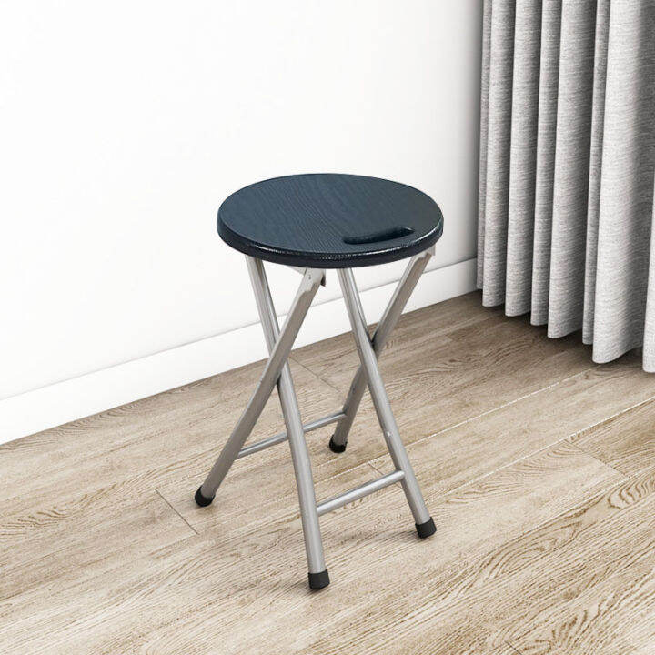 NPC Portable Folding Stool Heavy Duty Fold up Stool Metal and Wooden Foldable | Lazada PH