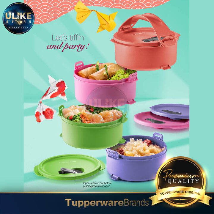 TUPPERWARE Tup Tiffin Set (Set 4pcs) 550ml / Lunch Box / Snack Cups ...