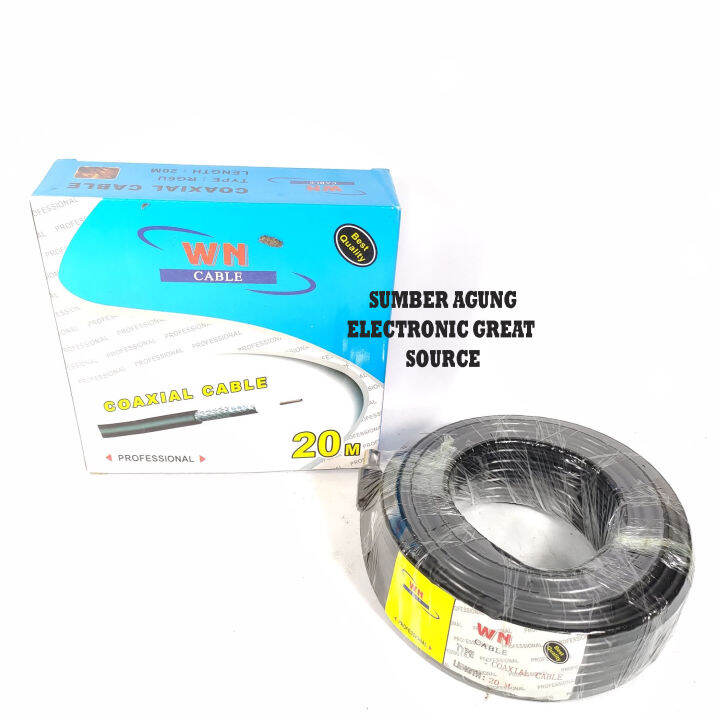 WN Kabel Antena 20M 20 Meter Coaxial Cable Anten Profesional Dengan Dus ...