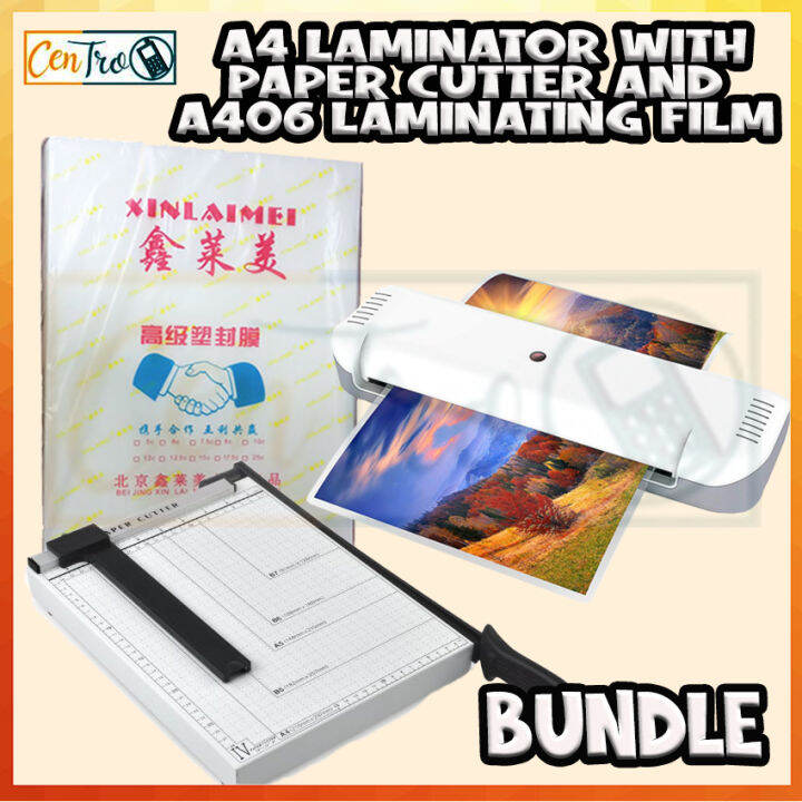 (BUNDLE 3 in 1) A4 Laminator Laminating Machine SL200/TGS-1 + A4 Paper ...