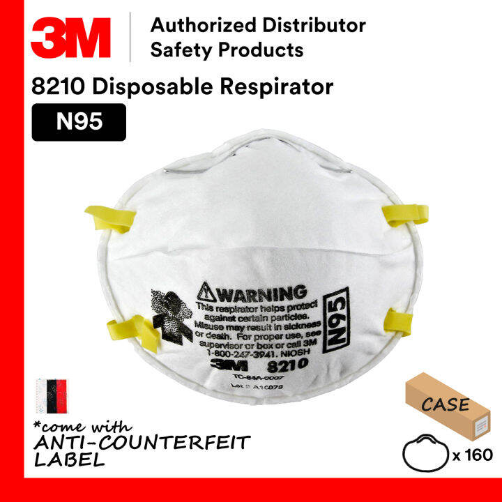 [ CASE ] 3M 8210 N95 Particulate Disposable Respirator/ Haze mask/ Dust Mask/ Flu Prevention ...