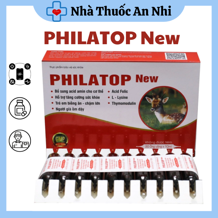 Philatop New ống thủy tinh Đại Uy chính hãng cho trẻ biếng ăn, chậm lớn ...