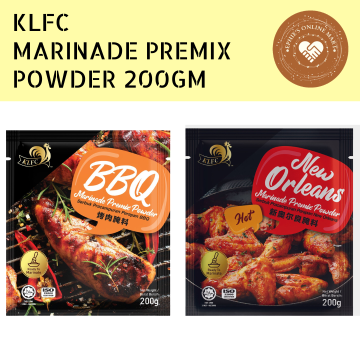 KLFC Marinade Premix Powder 200gm (New Orleans/ BBQ) | Lazada