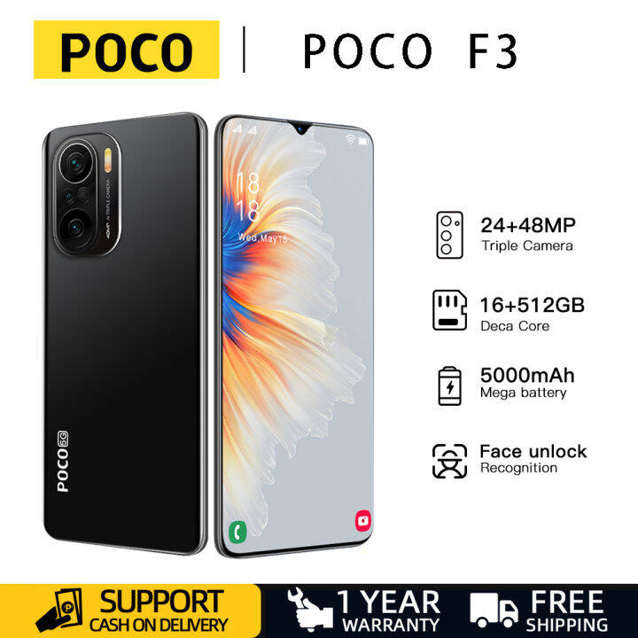 Xiaomi POCO F3 5G 16GB RAM 512GB ROM 5.5" AMOLED Display 48MP Triple ...