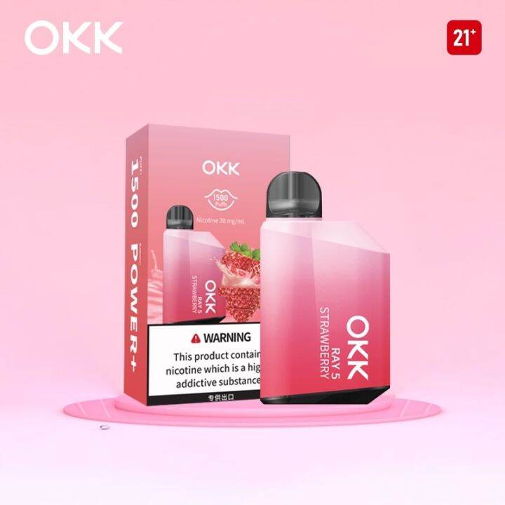 VAPE OKK Disposable Vape Pod Ray 5: 6ML 2000Puffs 2 Salt Nic | Lazada PH