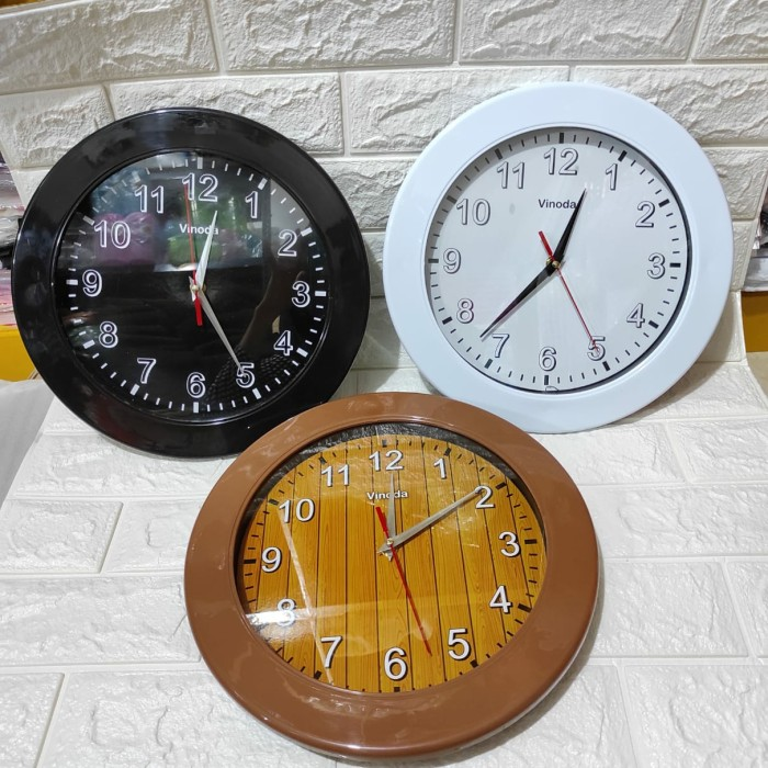 SG Jam Dinding Vinoda jam bulat Analog Polos | Lazada Indonesia