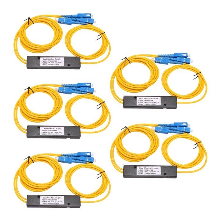 5X Ftth SC UPC 1X2 Plc Singlemode Fiber Optical Splitter Fbt Optical ...