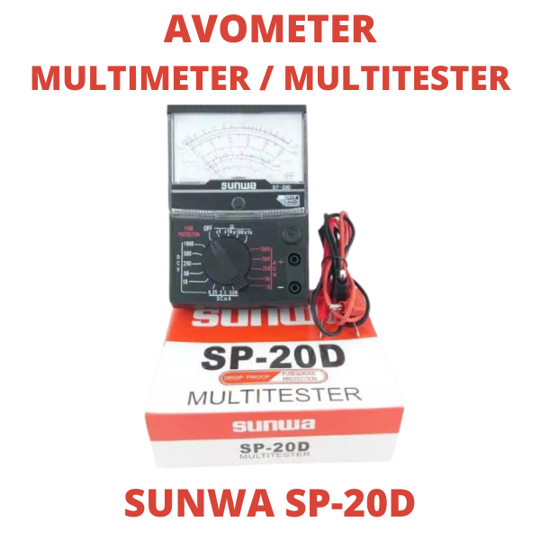 AVOMETER ANALOG SUNWA TIPE SP-20D SP 20D SP20D MULTIMETER MULTITESTER ...
