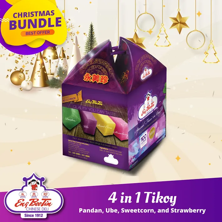 BEST SELLER!!! Eng Bee Tin 4 in 1 Tikoy (Ube, Strawberry, Pandan ...