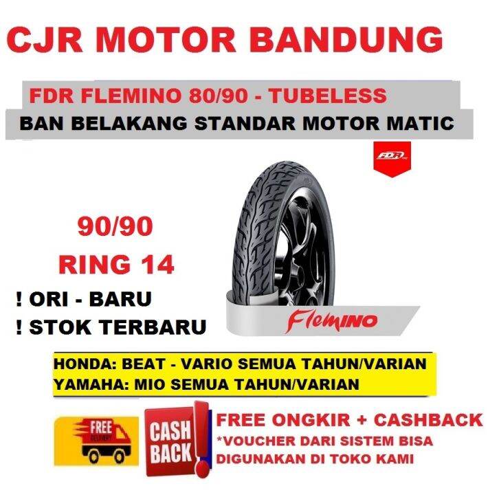 Ban FDR Flemino 90/90 ring 14 ban harian tubles standar motor matic BEAT MIO VARIO GENIO LEXI ...