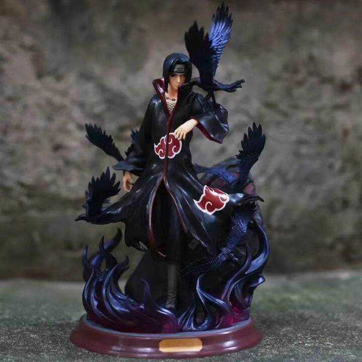 Naruto Akatsuki Uchiha Itachi Raven Hall Anime Figure Model GK Ornament ...