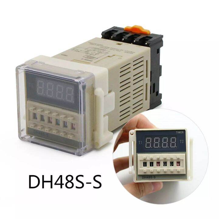 DH48S-S Digital Time Delay Relay Programmable Double Relay Switch Repeat cycle time timing relay ...