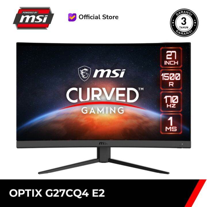 MSI OPTIX G27CQ4 E2 GAMING MONITOR [1440p, 170Hz] | Lazada Indonesia