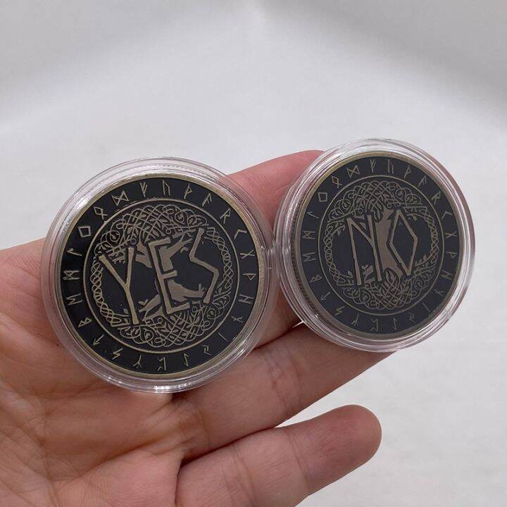 【YP】 Yes/No Gothic Prediction Decision Coin All Seeing Eye Or Death ...