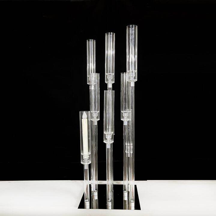 sfdfg Acrylic Candelabra 9 Heads Candle Holders Wedding Candlesticks ...