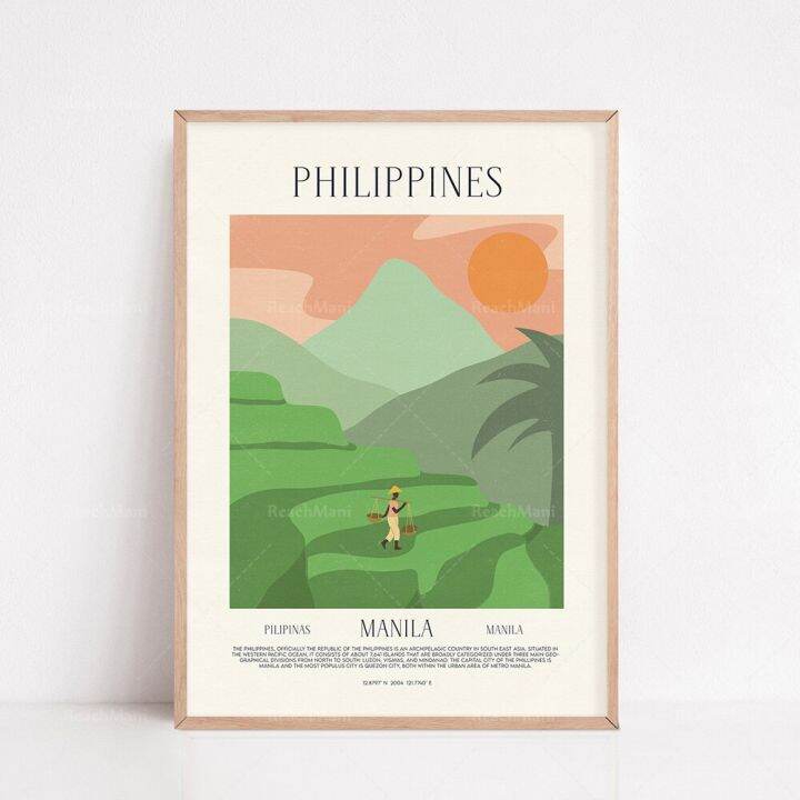 Philippine posters Manila prints retro wall art minimalist posters ...