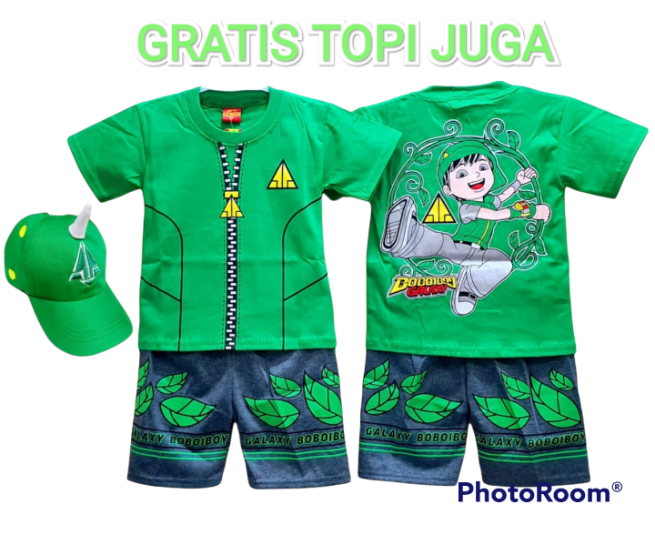 SETELAN BAJU ANAK 1 SET BOBOIBOY TOPI KOLEKSI SETELAN BAJU ANAK ...