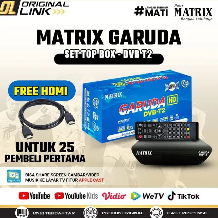SET TOP BOX MATRIX GARUDA DVB2IP STB ANTENA TV DIGITAL WIFI BIRU ...