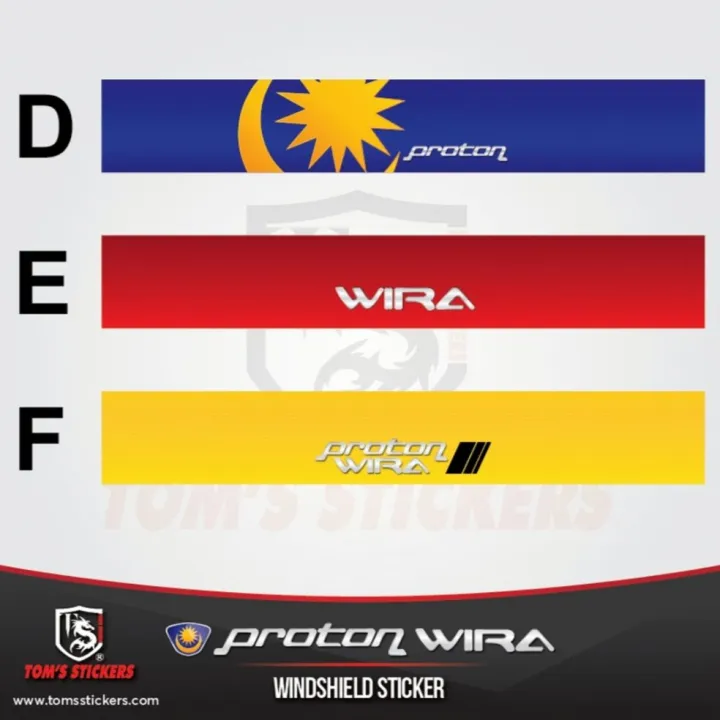 🎯 PROTON WIRA CAR WINDSHIELD STICKER | Lazada