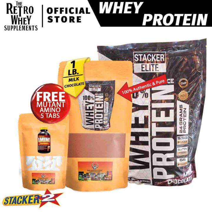 Stacker Elite Whey Protein, Retail Pack 1LB. (Chocolate) | Choose ur ...