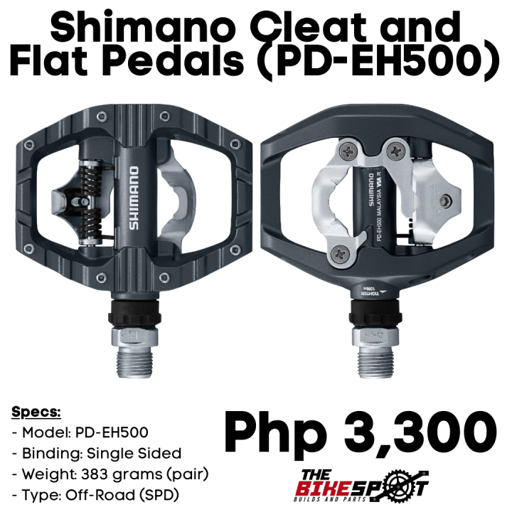 Shimano Cleat and Flat Pedals (PD-EH500) | Lazada PH