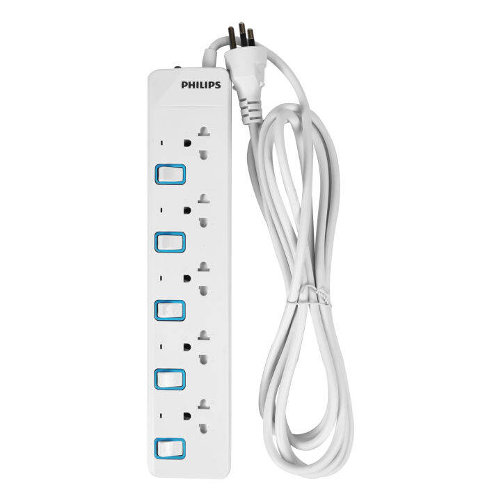 PHILIPS ปลั๊กไฟ 5ช่อง 5สวิสต์ 3M (2Y) AC7-000892 | Lazada.co.th