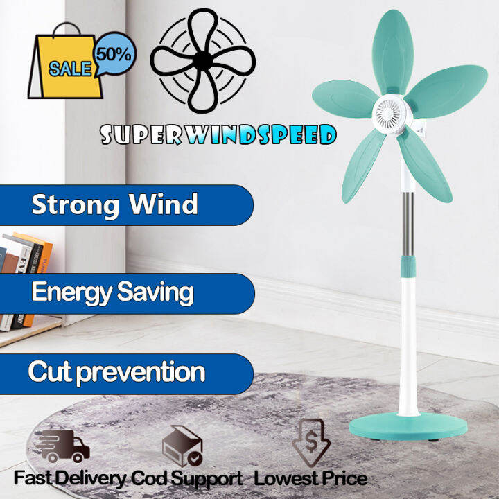 electric fan stand fan 5 blade plastic Strong fan electricfan electric ...