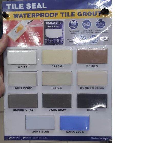 Buildrite TILE SEAL Waterproofing Tile Grout 2KG Colors Brown , Dark ...