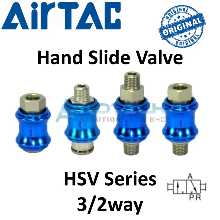 AirTAC Hand Slide Valve (3/2way) HSV Series HSV06 HSV08 HSV10 HSV15 ...