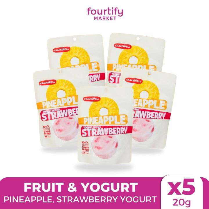 Cravewell Pineapple Strawberry Yogurt Sphere Fruit Crunch in High Five ...