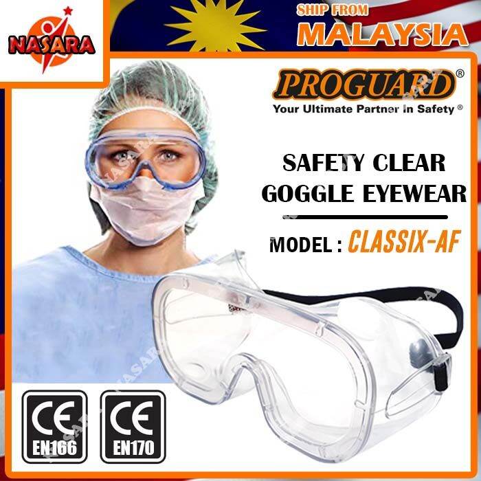 NASARA ~ PROGUARD SAFETY GOGGLE EYEWEAR CLASSIX CHEMICAL EYE PROTECTION ...