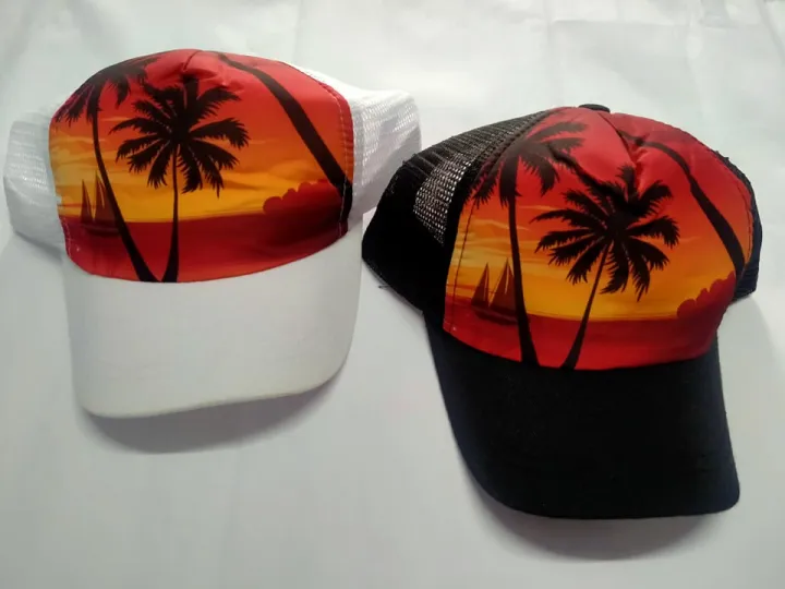 UGH Adjustable Trucker Hat Palm Tree (WHITE) | Lazada PH