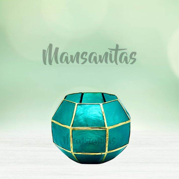 Mansanitas-Mansanas Capiz Plated Ball Tealight Candle Holder 4.5 in ...