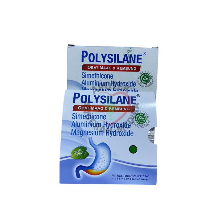 POLYSILANE TABLET KUNYAH 8 TABLET/ MAAG/ GASTRITIS/ ASAM LAMBUNG ...