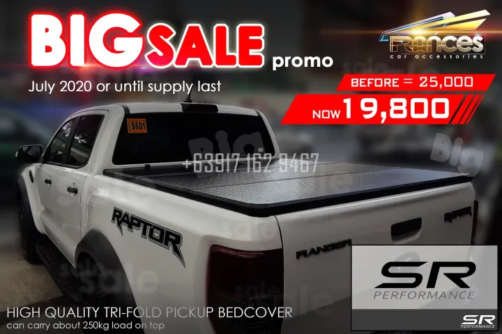 FORD RAPTOR 2019-2022 PICK UP COVER TRIFOLD / TRI FOLD SR PERFORMANCE ...