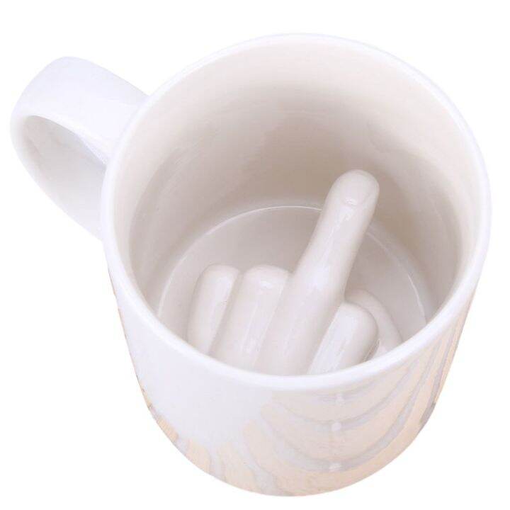 Creative Uncivilized Middle Finger Cup Spoof Middle Finger Ceramic ...
