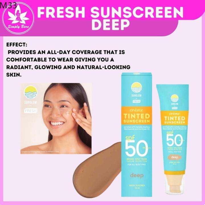 ☁Fresh skinlab sunglow creme tinted sunscreen deep 50ml with ...