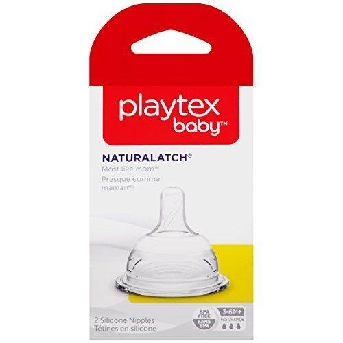 Playtex Baby Naturalatch Most like Mom Silicone Baby Bottle Nipples ...