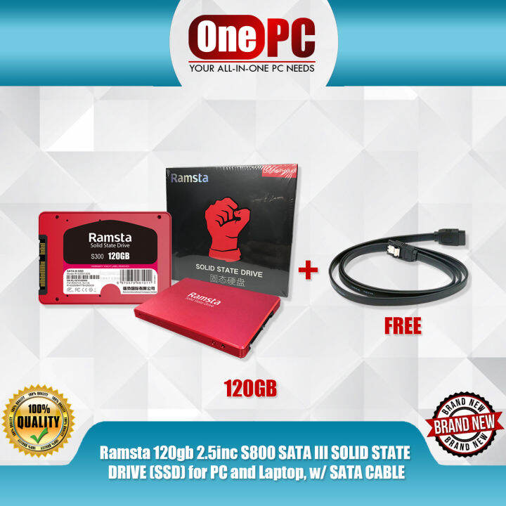 Ramsta 120gb 2.5inc S800 SATA III SOLID STATE DRIVE (SSD) for PC and ...